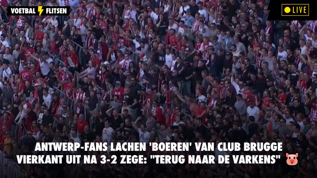 Antwerp-fans lachen 'boeren' van Club Brugge VIERKANT uit na 3-2 zege ... Antwerp-fans lachen 'boeren' van Club Brugge VIERKANT uit na 3-2 zege ...