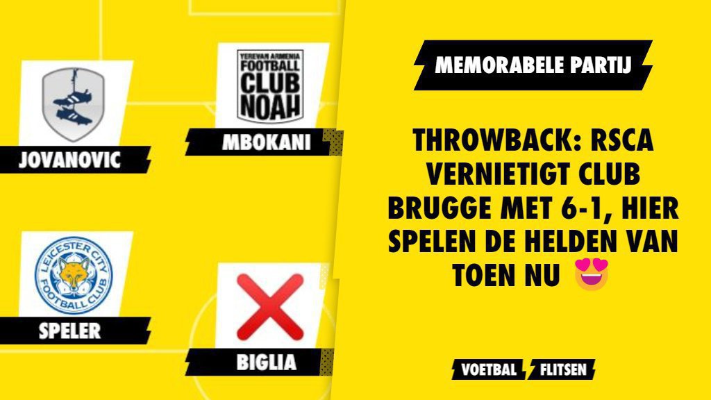 THROWBACK: RSCA vernietigt Club Brugge met 6-1, hier spelen de helden ...